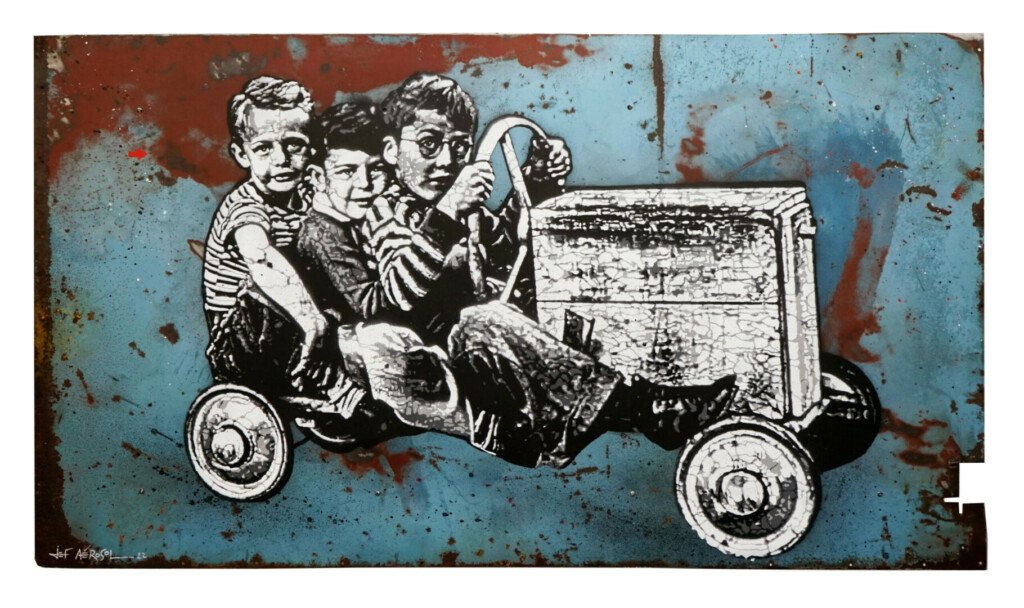 3 boys in the car - Lille Art Up!